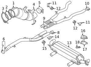 18-30-8-744-799 - Rear muffler with exhaust flap 2020-2024 BMW ...