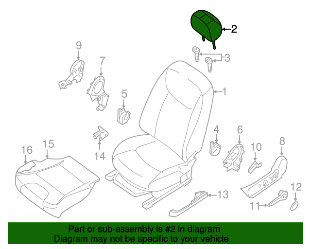 2015 Nissan Sentra Seat Assembly 87651-9AN8A | Nissan Parts Plus