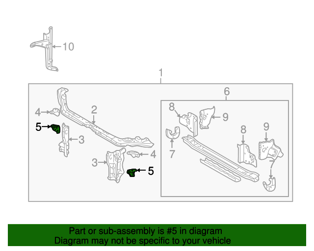 2003-2008 Toyota Corolla Support Bracket 53273-02040 | Toyota Parts Center
