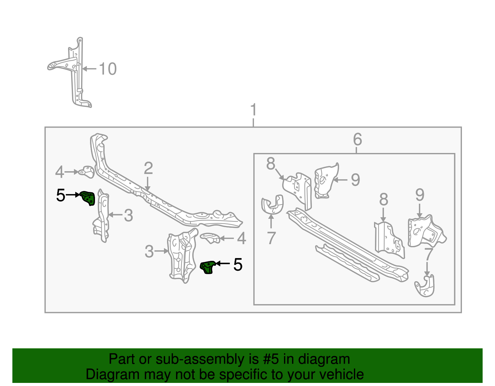 53273-02040 - High-Quality Radiator Support Bracket for 2003-2008 ...