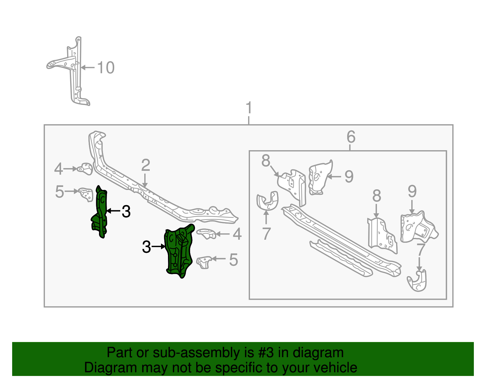 53211-02070 - High-Quality Radiator Support Side Panel for 2003-2008 ...