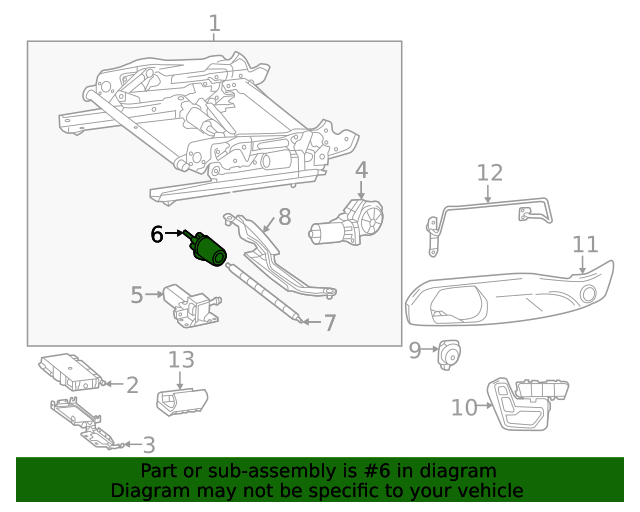 172-906-00-09 - Seat Motor 2012-2021 Mercedes-Benz | AutoNationParts.com