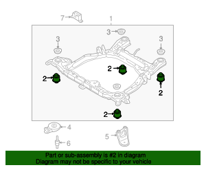 2007-2012 Hyundai Veracruz Engine Cradle Bushing 62486-3J000 | OEM ...