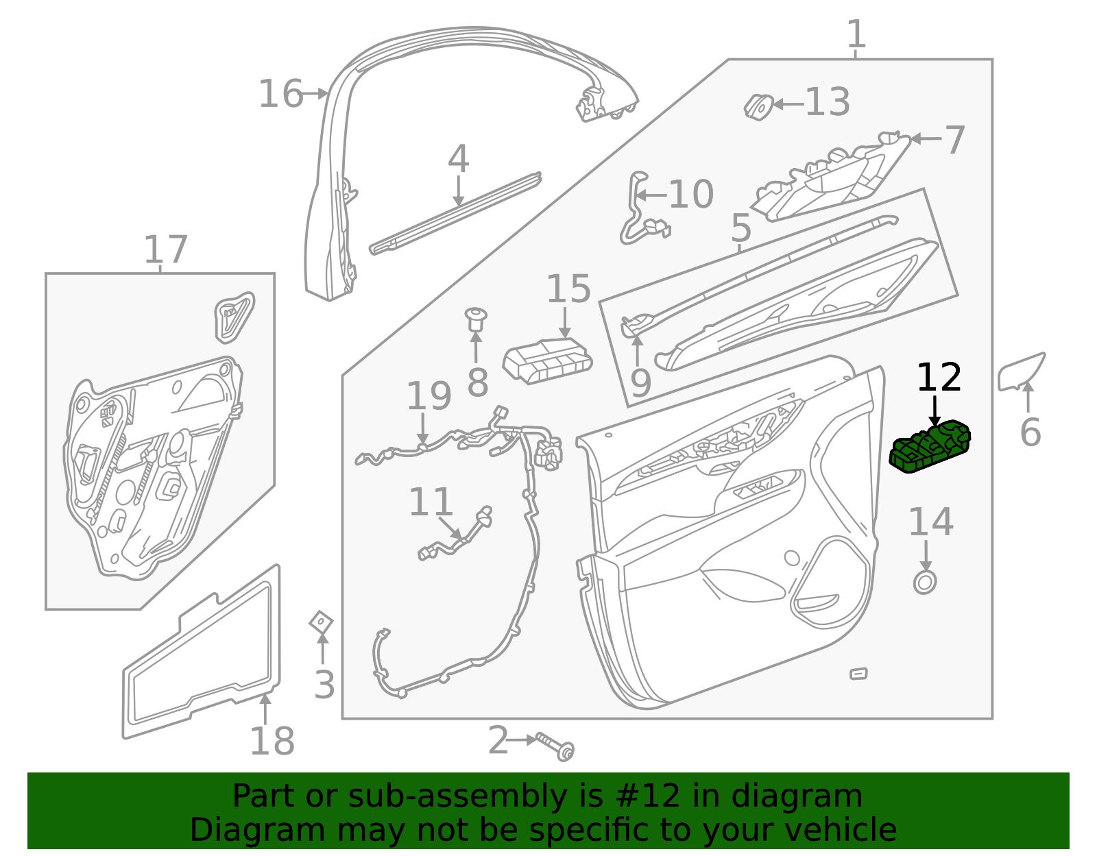 2024-2025 Buick Envision Window Switch 85012533 | GM Parts Center