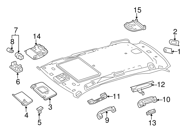 166-906-68-02-9051 - Reading Light 2012-2019 Mercedes-Benz ...
