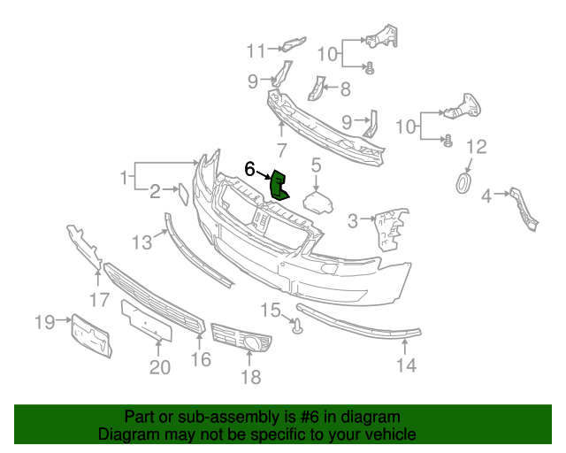2003-2010 Audi Bracket 8H0-807-777 | Audi USA Parts