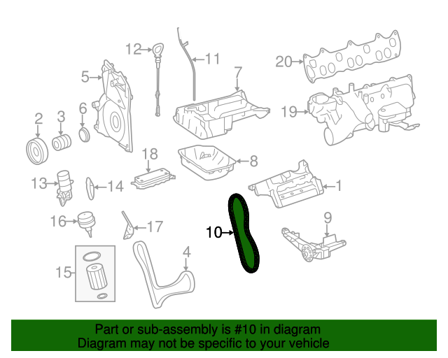 003-997-74-94 - Engine Timing Chain 1991-2021 Mercedes-Benz | Mercedes ...