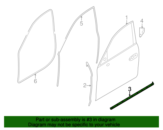 2010-2016 Porsche Panamera Lower Weather-Strip 970-537-533-02 | Gaudin ...