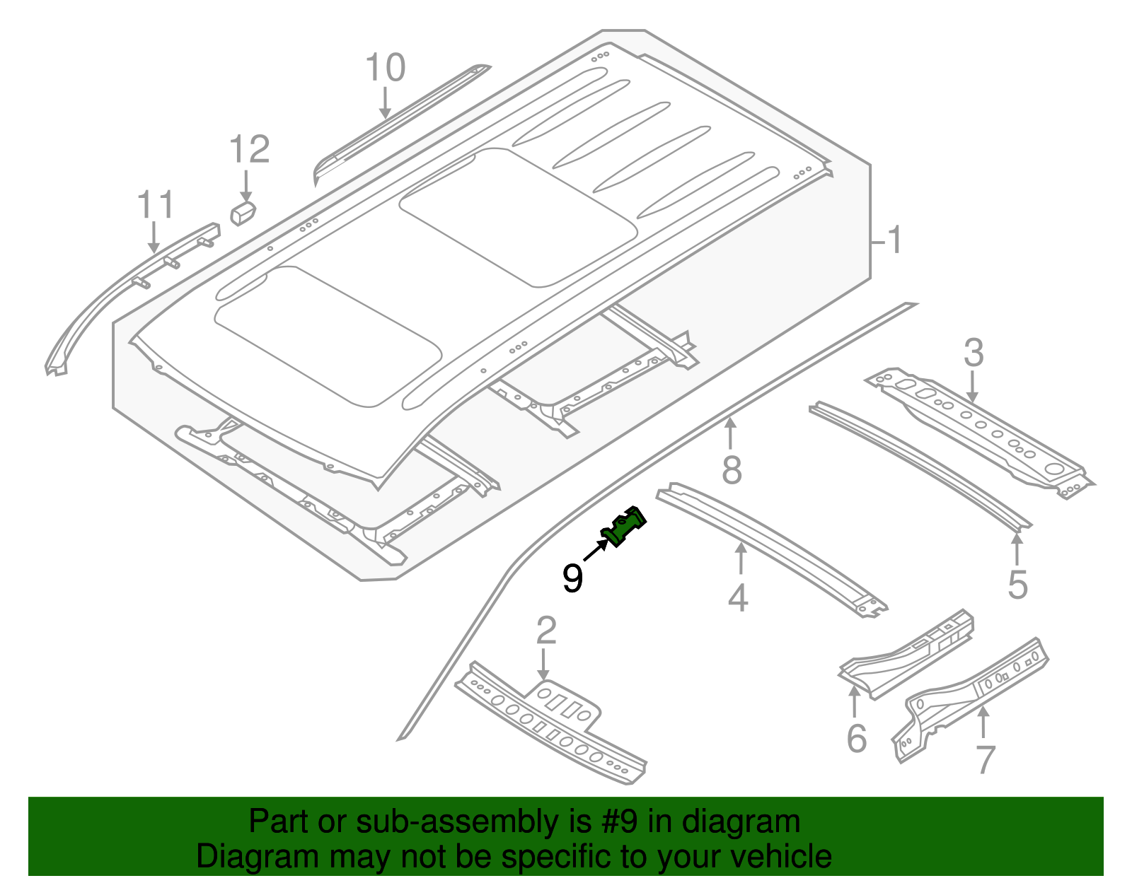 2011-2017 Nissan Quest Drip Molding Retainer 73858-1JA9A | Ziegler ...