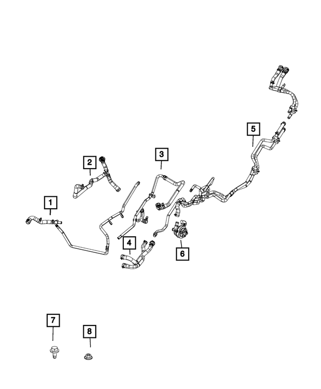 2018-2020 Jeep Wrangler Coolant Hose 68299351AB | Mopar eStore