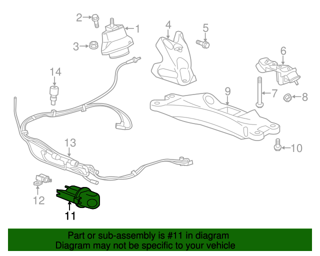 2013-2019 GM Engine Mount Vacuum Tank 84017381 | GMPartsDirect.com