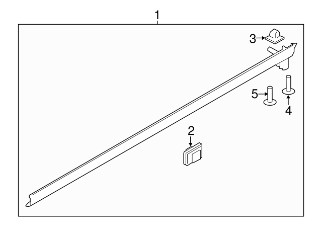 87756-C5000 - Body Side Molding Clip 2016-2024 Kia Sorento | Kia.Parts ...