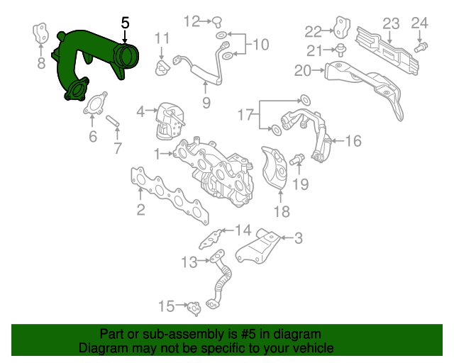 28285-2B710 - Exhaust Pipe 2016-2020 Kia | Kia.Parts Store