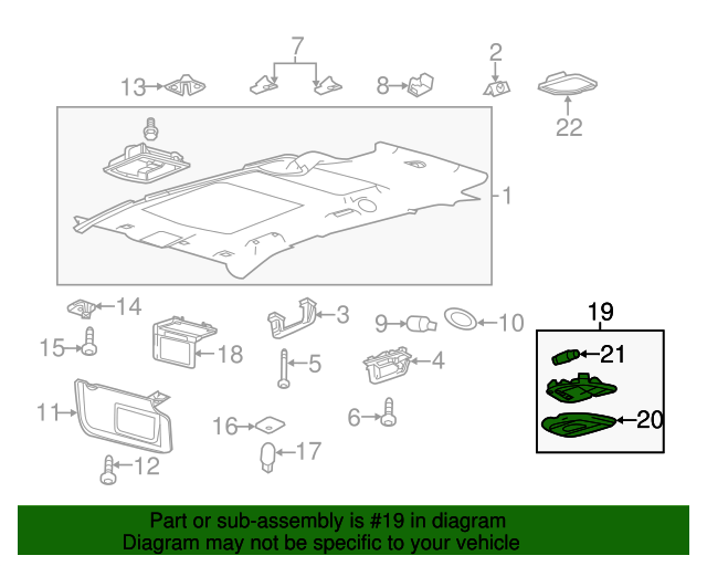 7L7Z-13776-BA - Lamp Assembly Interior 2007-2019 Lincoln | AutoNation Parts