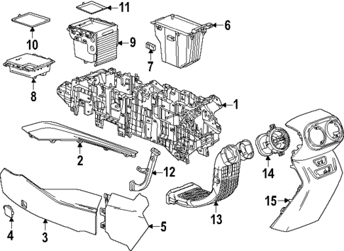 Center Console for 2025 Chevrolet Blazer EV | GM Parts Warehouse