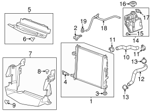 2013-2016 Cadillac Radiator 22966124 GM | GMPartsDirect.com