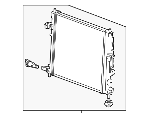 2013-2016 Cadillac Radiator 22966124 GM | GMPartsDirect.com