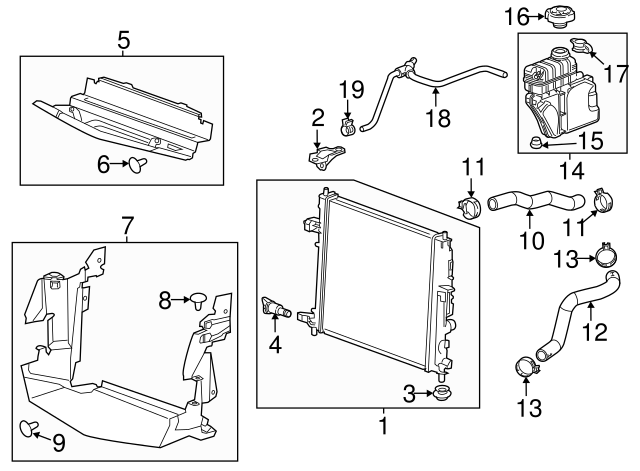 2013-2015 Cadillac ATS Radiator 22966122 | GMPartsDirect.com