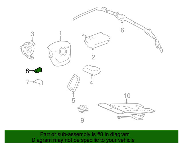 2010-2015 Cadillac CTS Airbag Impact Sensor 13503838 | OEM Parts Online
