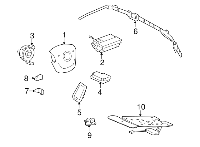 2010-2015 Cadillac CTS Airbag Impact Sensor 13503838 | AutoNationParts.com