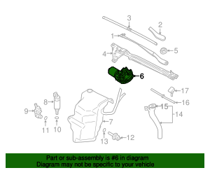 2004-2013 Volvo Wiper Motor 31253518 | TascaParts.com