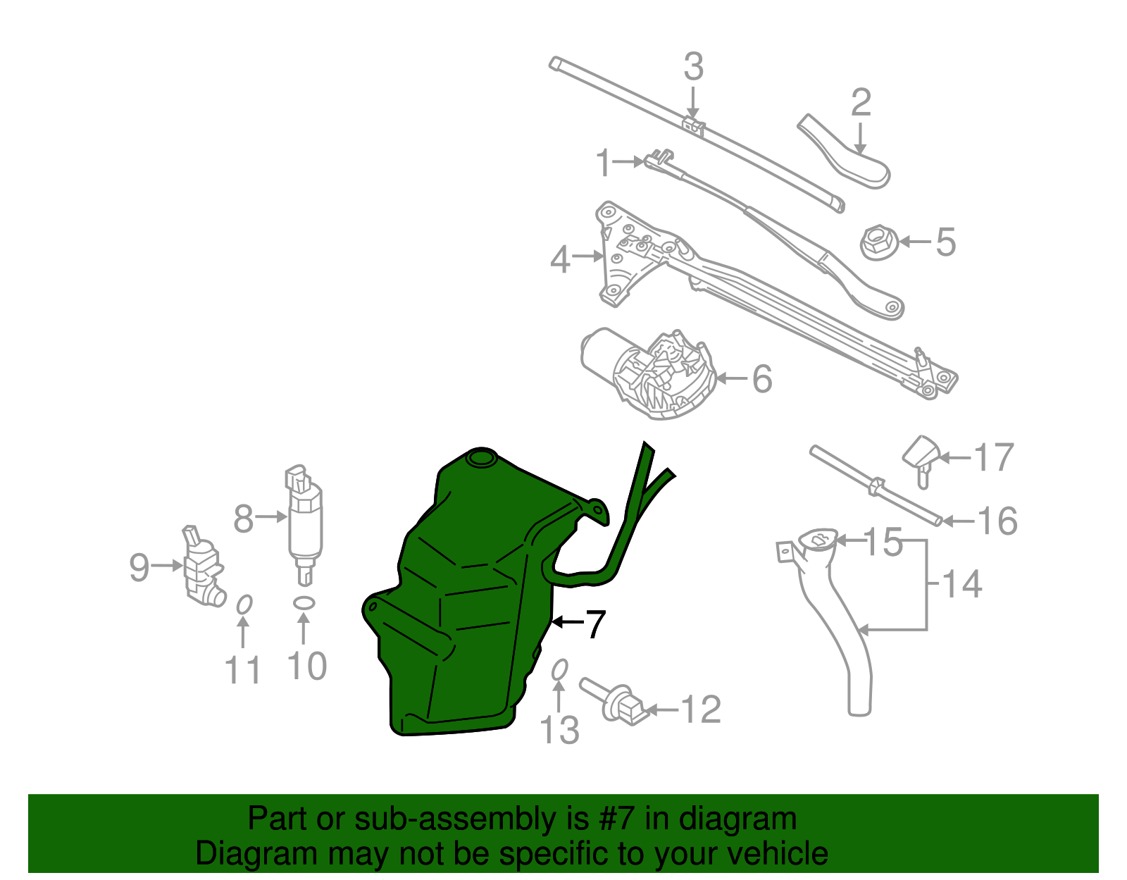 2005-2011 Volvo Washer Fluid Reservoir 30699397 | OEM Parts Online