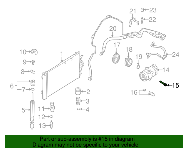 Compressor Mount Bolt - GM (24447549) | GMPartsDirect.com