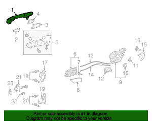 69211-06110-A0 - Handle, Outside - 2018-2021 Toyota Camry | DiscMonster