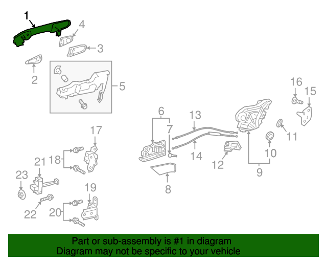 2018-2019 Toyota Camry Handle, Outside 69211-06110-J1 | Toyota Parts Center
