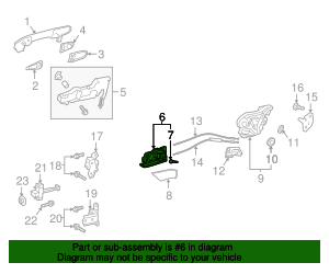 69205-06120-C0 - Interior Door Handle - 2018-2023 Toyota | OEM Genuine ...