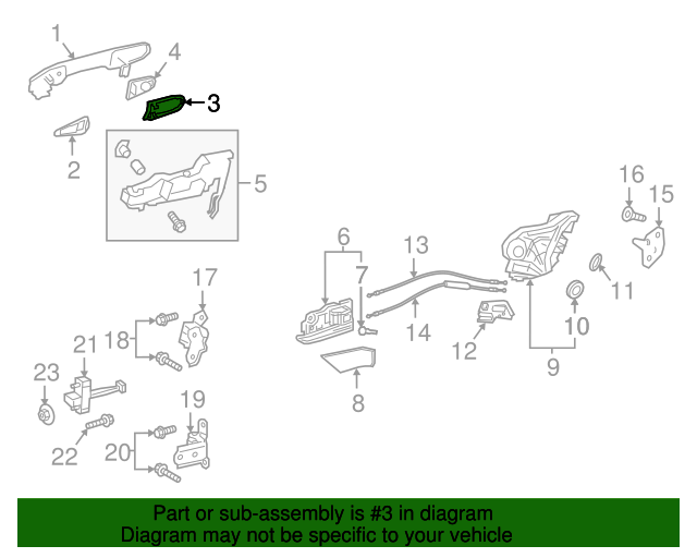 69242-06170 - Exterior Door Handle Pad - 2019-2023 Toyota | OEM Genuine ...