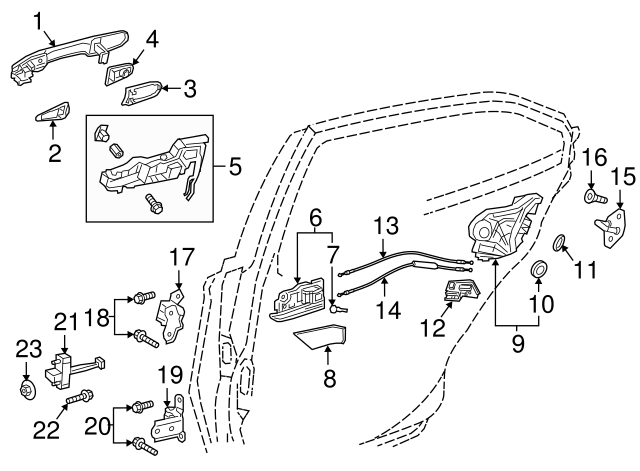 2018-2024 Toyota Camry Handle Base 69203-06140 | Toyota Parts Center