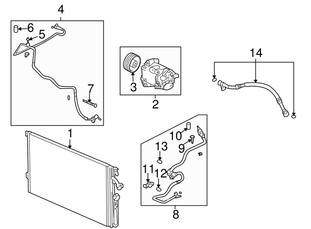 2005-2007 GM Air Conditioning Compressor and Condenser Hose Assembly ...