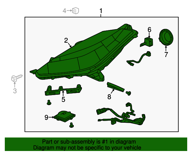 OEM NEW 14-19 GM Chevrolet Corvette Left Side Front Composite Headlamp ...