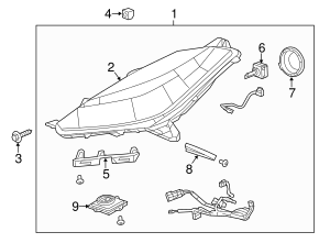 2014-2019 Chevrolet Corvette Driver Side Headlamp 84750165 GM ...