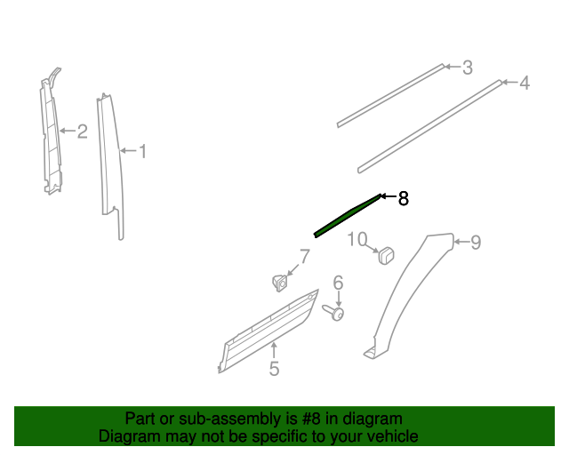 LR105353 - Door Molding 2014-2022 Land Rover Range Rover ...