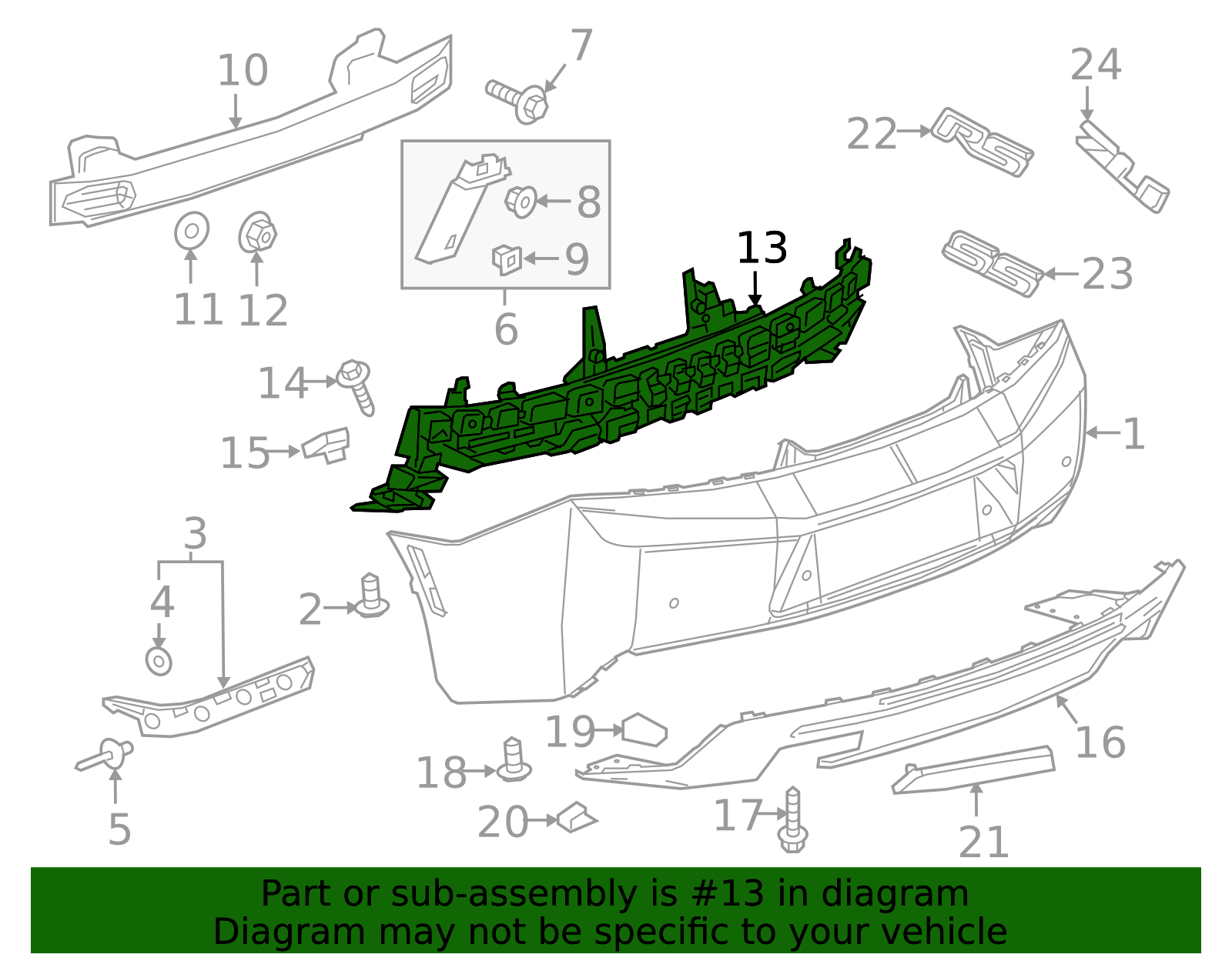 2016-2018 Chevrolet Camaro Rear Bumper Fascia Energy Absorber 84226536 ...