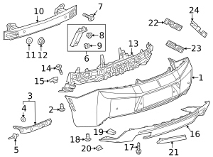2020-2023 Chevrolet Camaro Black Rear Bumper Lower Fascia 84054988 | GM ...
