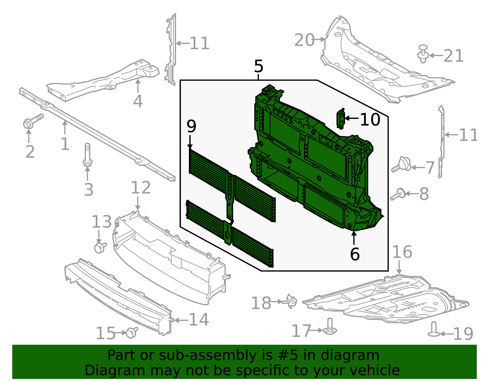 PZ1Z-5816146-D - Radiator Support 2020-2025 Ford | Ford Parts Direct