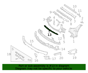 223-885-20-00 - Bumper Cover Reinforcement 2021-2023 Mercedes-Benz ...