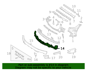 223-885-02-00 - Bumper Impact Absorber 2021-2024 Mercedes-Benz ...