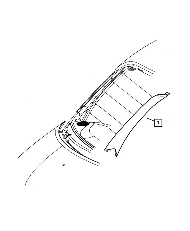 2003-2005 Chrysler PT Cruiser Windshield Garnish Molding, Right ...