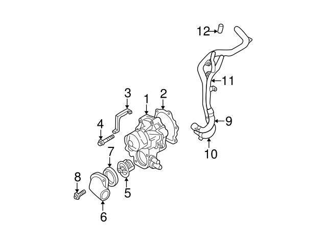 1991-2004 Subaru Water Pump 21111AA026 | OEM Subaru Parts Center