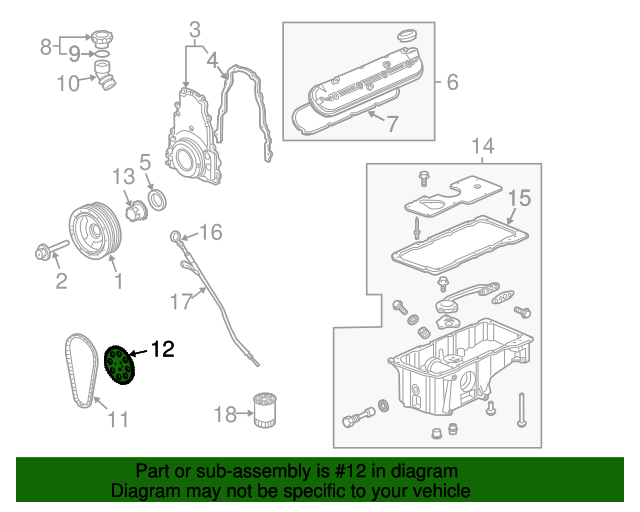 Genuine Timing Gear Set for 2007-2009 Saab 9-7x | Part# 12591689 | Over 30% Off All Genuine Saab ...