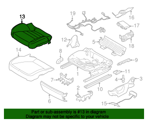 95B-881-405-B-YKI - Seat Cushion Cover 2015-2024 Porsche Macan ...
