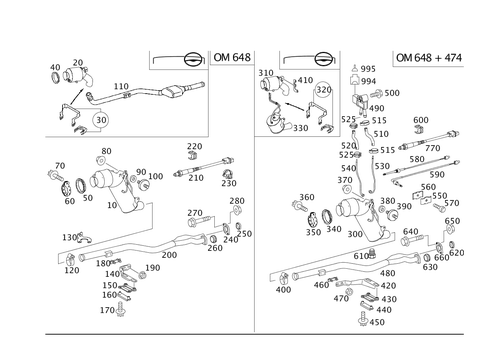 Exhaust System for Six-Cylinder Diesel Vehicles for 2005 Mercedes-Benz ...