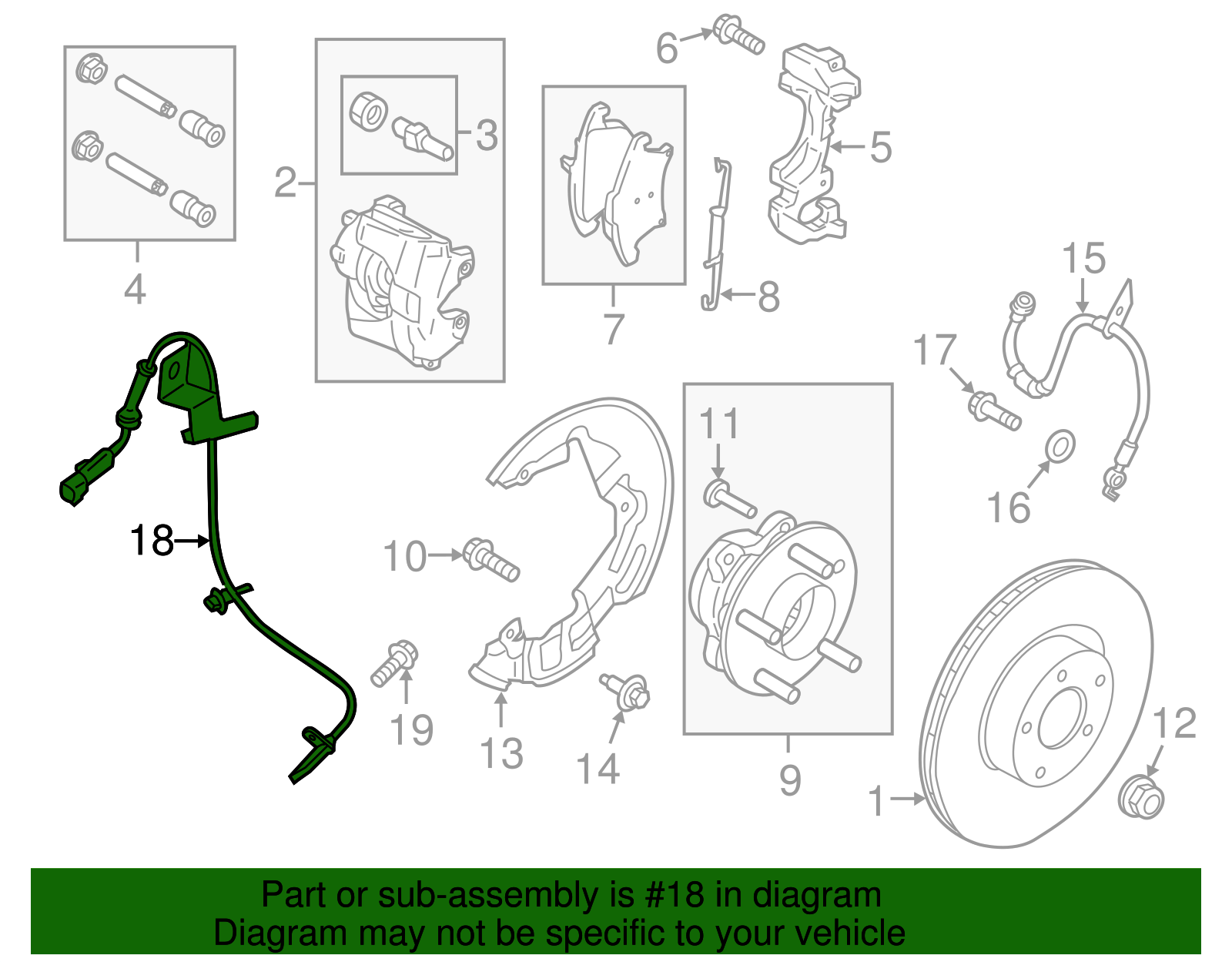 2013-2020 Ford Motorcraft™ ABS Wheel Speed Sensor BRAB-493 | QuirkParts