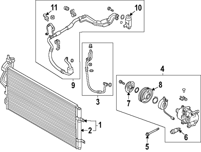 2024 Hyundai Kona Condenser Assembly 97606-BE000 | Hyundai Parts Express
