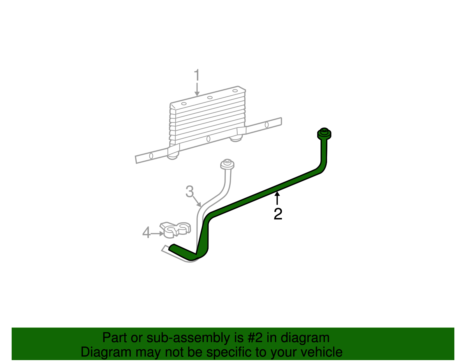 1999-2007 GM Automatic Transmission Fluid Auxiliary Cooler Inlet Line ...