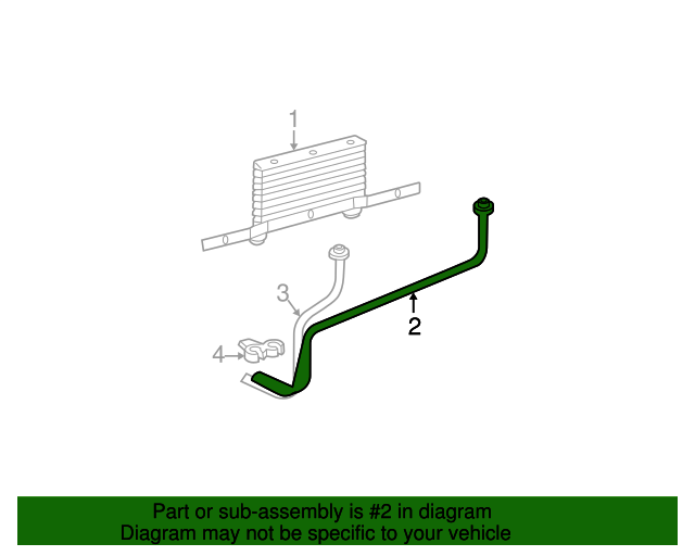 1999-2007 GM Automatic Transmission Fluid Auxiliary Cooler Inlet Line ...